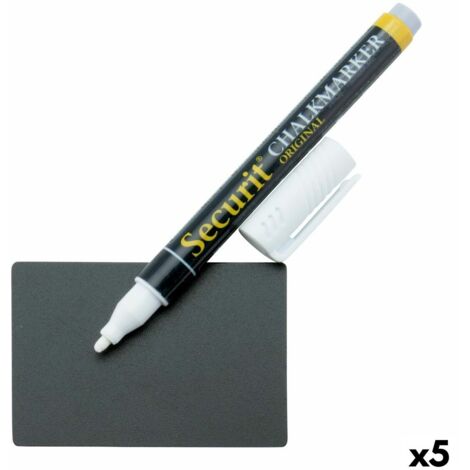 Lavagna Securit Con supporto Set 5,2 x 7,4 cm 20 Unità Nero