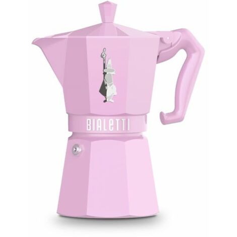 Caffettiera Italiana Bialetti MOKA EXCLUSIVE 6T Rosa Alluminio 6 Tazze ...