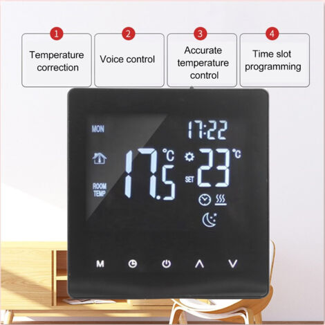 Thermostat numérique avec écran LCD, programmable, intelligent, tactile, contrôleur de chaudière ...