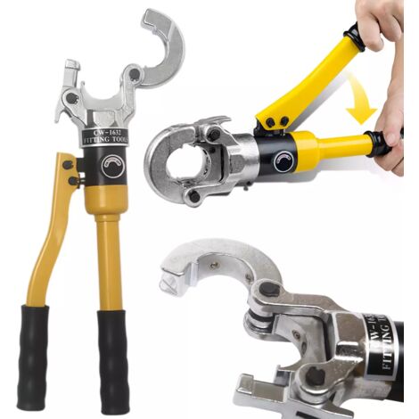 12 Ton Hydraulic Pipe Crimping Pliers 360° Crimping Tool Composite Plier 16-32mm