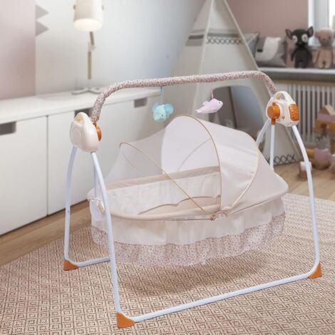 Electric Baby Crib Cradle 0-25Kg Infant Rocker Auto Swing Bed Baby ...