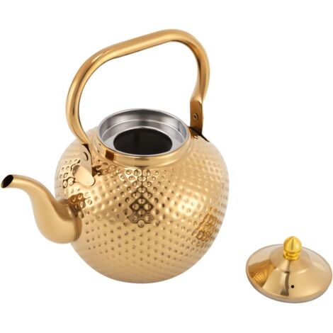 Teapot, Stainless Steel Tea Kettle, 2L Tea Pot with Tea Filter, Anti ...