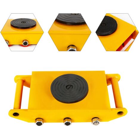 8T Heavy Duty Machine Dolly Skate Industrial Machinery Mover with 360 ...