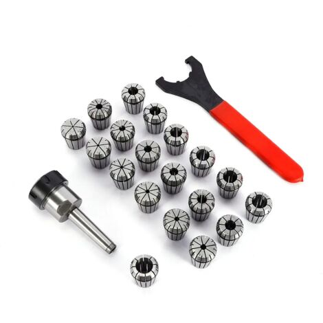 21pcs ER32 Spring Collet Set Spring Steel Chuck Tool MT2 Shank Wrench ...