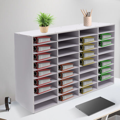 36 Compartments Desk Tidy Organiser A4 Paper Storage Filing Tray ...