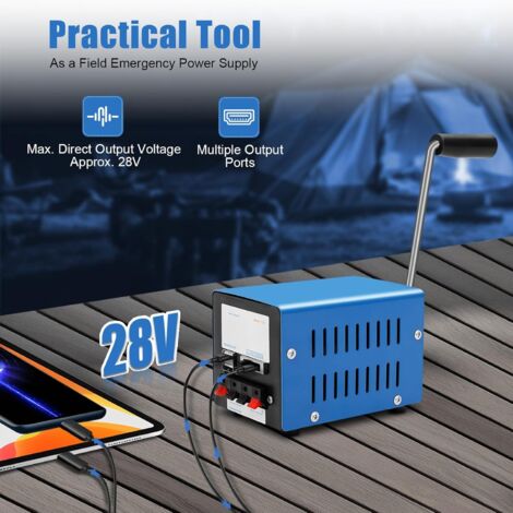 Power Generator Hand Crank Generator Portable Dynamo Charger Emergency ...