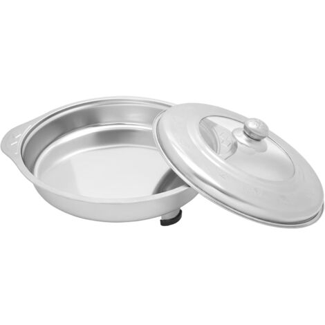 4PCS Buffet Dish Tray, Round Food Server Plate with Clear Lid ...