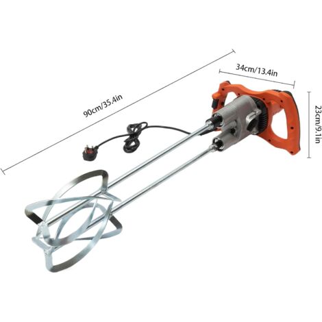 Handheld Electric Cement Mixer 1800W Portable Concrete Mixer Adjustable ...