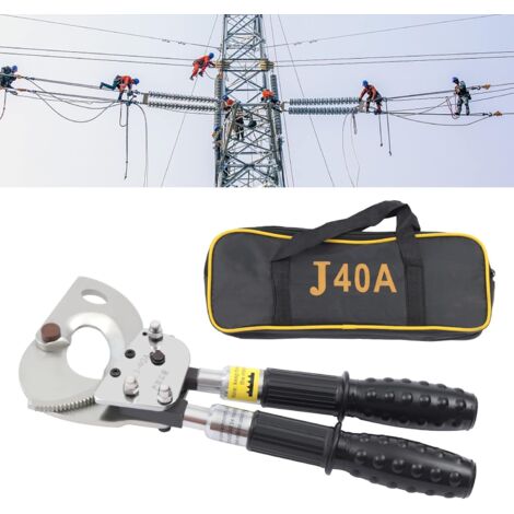 Ratchet Cable Cutter J40: Heavy Duty Wire Cutter Tool, Cuts Up to ...