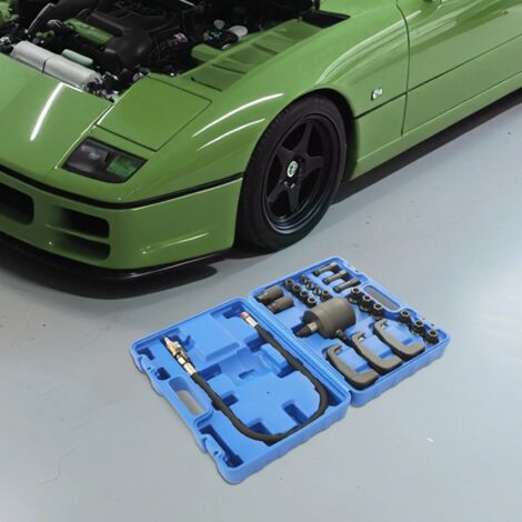 24 Pcs Pneumatic Diesel Injector Puller Removal Tool Kit w/ Carrying Case for Bosch Delphi