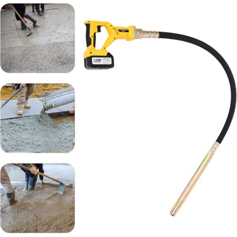 Concrete Vibrator Poker, 21V Handheld Cordless Concrete Vibrator with ...