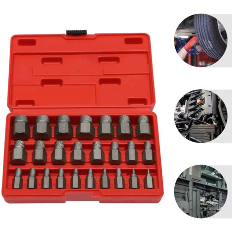 25Pcs Screw Extractor Set, Hex Head Multi-Spline Easy Out Bolt ...