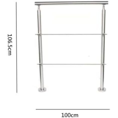 Outdoor Handrail Safety Grab Rail 2-3 Step Stair Railing Kit Stainless ...
