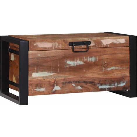 vidaXL Storage Chests 60x30x30cm Solid Reclaimed Wood and Metal