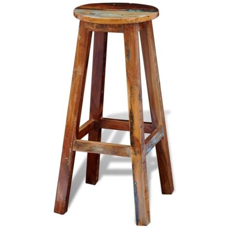 vidaXL Bar Stool Solid Reclaimed Wood
