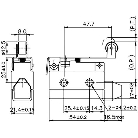 Micro Limit Switch, Copper Contacts NO+NC 250VAC, Spring Design, Smooth ...