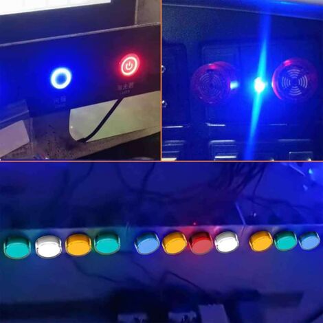 10Pcs 22mm Indicateur Lumineux 220-380VAC LED Montage sur Panneau ...