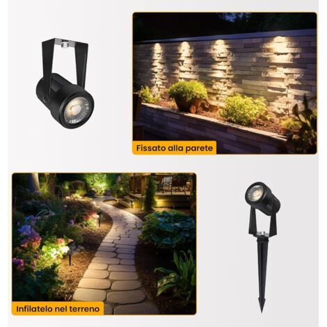 Éclairage de Jardin LED COB Puissant pour Balisage Allée et Massif 6 ...
