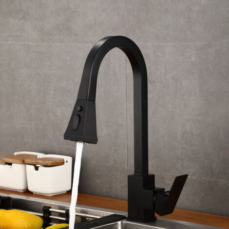 Robinet de cuisine coulissant carré Robinet d’évier extensible rotatif ...