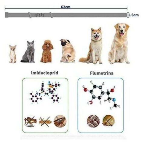 Collier réglable Anti-puces et tiques pour Chiens - Imperméable ...