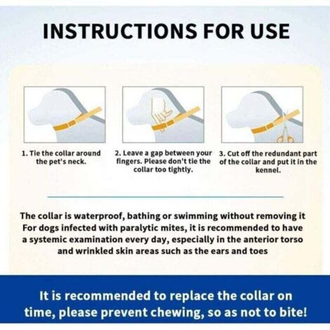 Collier réglable Anti-puces et tiques pour Chiens - Imperméable ...