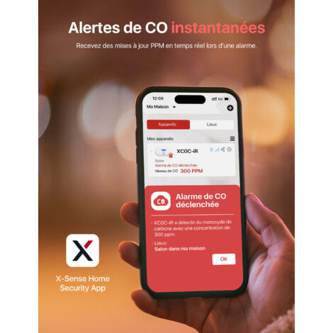 X-Sense D¨tecteur de Monoxyde de Carbone Connect¨, D¨tecteur de Monoxyde de Carbone Intelligent ...