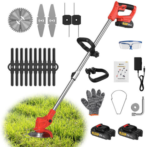 Coupe-bordure sans fil Coupe-bordure à Batterie avec 2 piles hauteur et ...