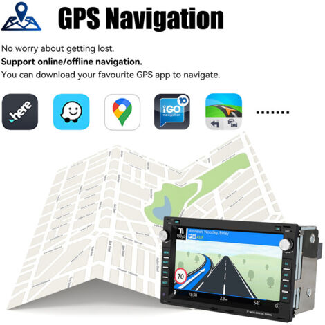 Pour VW GOLF MK4 Passat B5 Polo 9N Sharan T5 Android CarPlay Autoradio ...