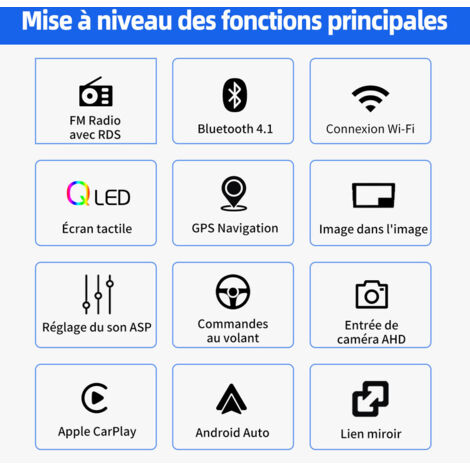 Autoradio GPS Skoda Octavia 2 Android 15 Carplay ecran Type-C 2+32G ...