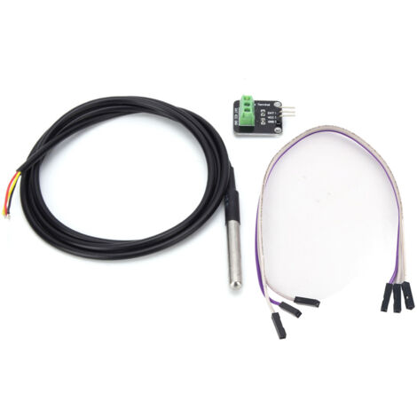 Temperatursensor-Modul-Kit mit 1 m Kabel, wasserdichter Edelstahlsonde ...