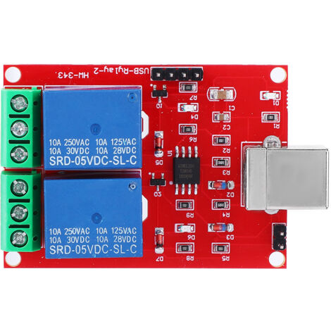 5-V-USB-Steuerschalter, 2-Kanal-Relaismodul, intelligenter Steuerschalter für PC-Computer, USB ...
