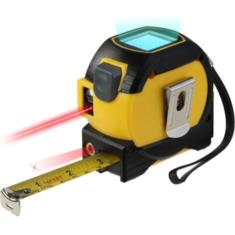 Digitales Laser-Maßband – Elektronisches Messgerät mit 40-m-Laser und 5-m-Maßband ...