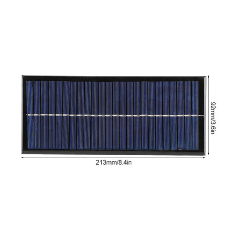 Panel solar de silicio policristalino de 2,5 W y 12 V, con pegamento ...