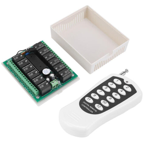 Interruptor RF inalámbrico de 12 V CC, transmisor y receptor de control ...