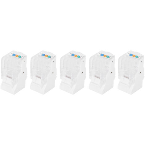Paquete de 5 conectores RJ11 CAT3, conectores telefónicos modulares ...