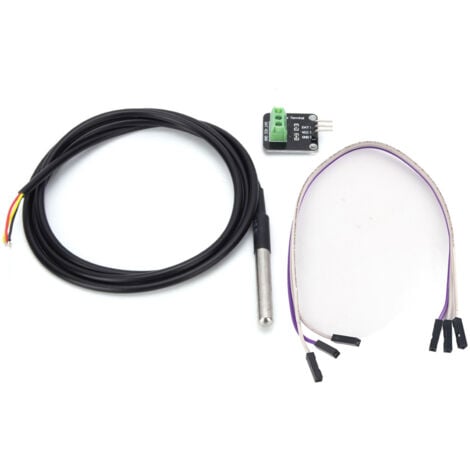 Kit de módulo de sensor de temperatura con cable de 1 m, sonda de acero ...