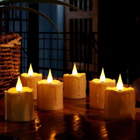 Velas LED recargables sin llama con control remoto y temporizador ...