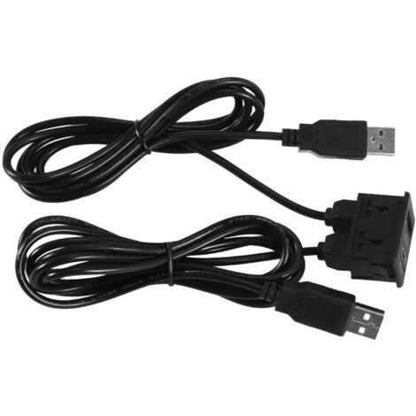 150CM Voiture Dash Encastré 2 Panneau de Port USB Auto Bateau Double Câble D'Extension USB-TAPYC ...