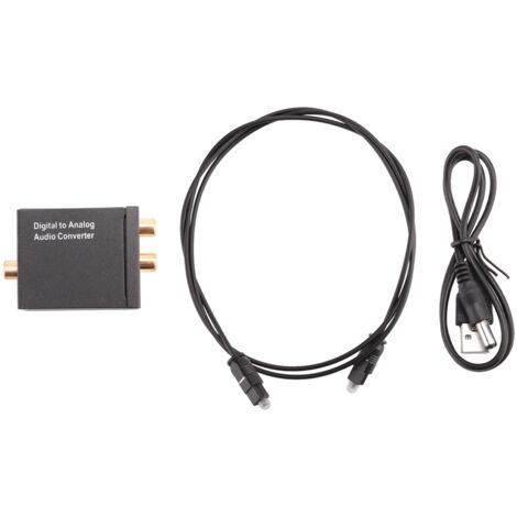Digital Optical Coaxial Signal to Analog Audio Converter Adapter