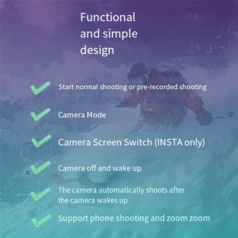 Télécommande Sans Fil avec Dragonne pour Caméra D'Action X2/X3/X4/Go3/S ...