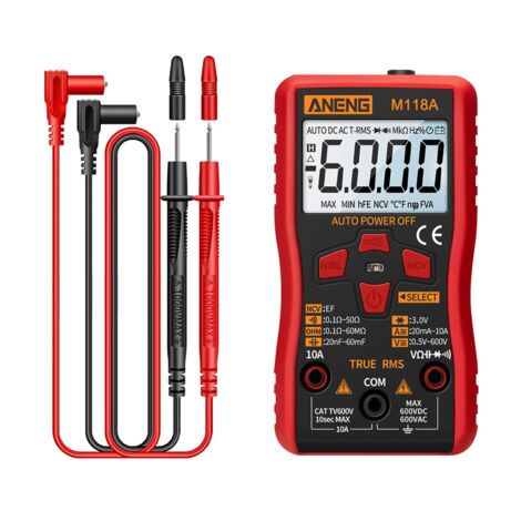 M118A Mini Digital Automatic True RMS Tester 6000 Counts