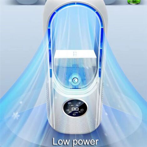 LED Display Air Conditioning Humidification Electric Fan Blue