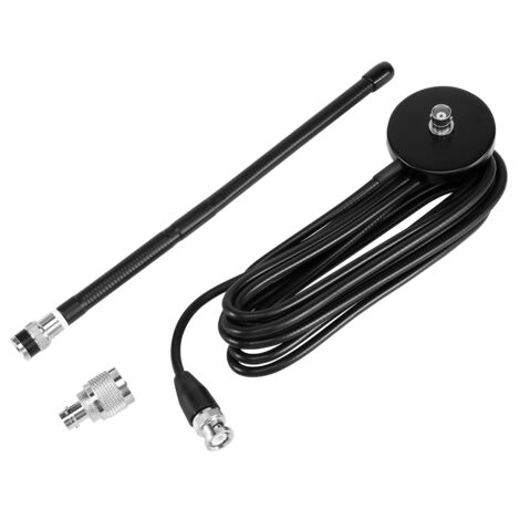 Antenne AéRienne CB 27MHz Fouet Souple Base MagnéTique BNC PL259 ...