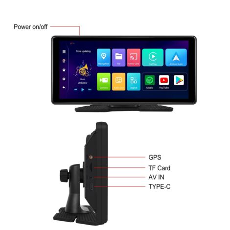 Écran de voiture Android 10,36 pouces, lecteur multimédia sans fil, Wi ...