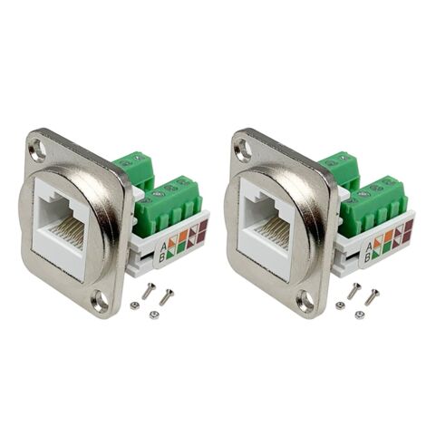 Adaptateur de Borne à Vis pour sur Panneau RJ45 2 Pièces, Connecteur ...
