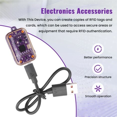 Lecteur de Puce Intelligent RFID Émulateur Carte à EM125KHZ IC 13.56Mhz Décodage Badge Lecture ...