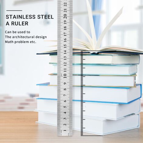 Rainure Droite en Acier Inoxydable le RèGle MéTrique 50 Cm la