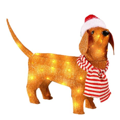 Lumières de Noël Teckel Décorations Brillantes pour les Fêtes