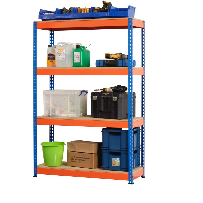 Heavy Duty Industrial Shelving Unit 4 Levels - 1800mm H x 1200mm W x ...