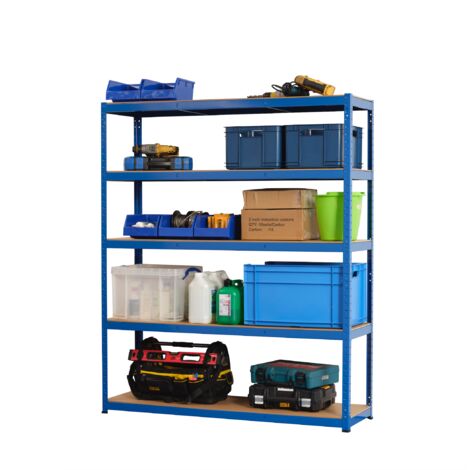 Garage Shelving Unit - Racking 5 Levels 1800mm H x 1500mm W x 600mm D ...